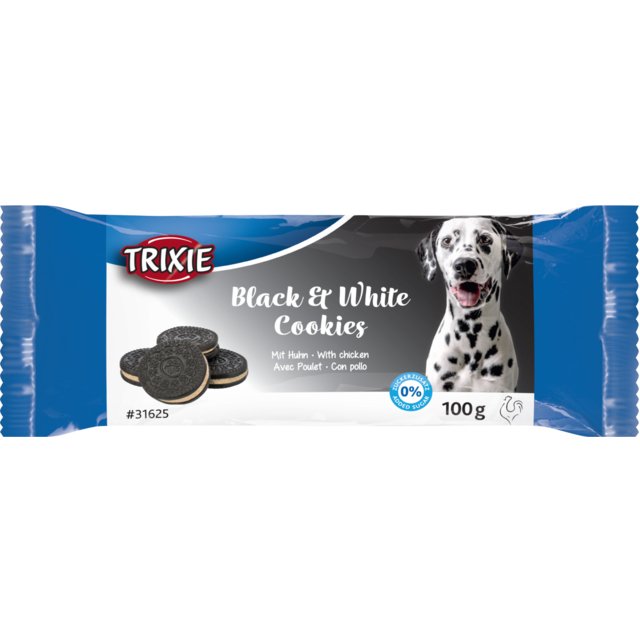 TRIXIE Black&White Cookies biscuiti cu pui pentru caini 100 g :: Câini ...