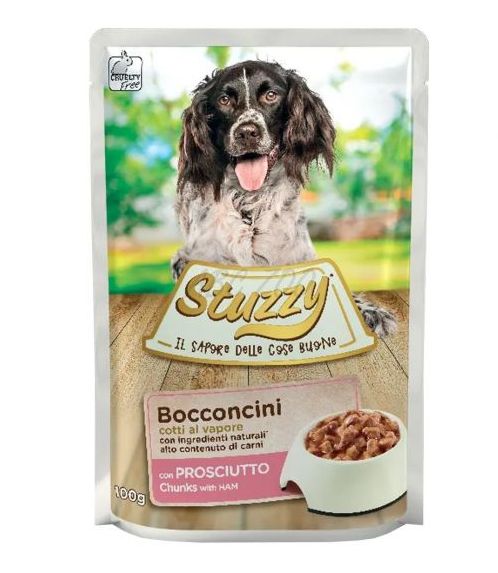 STUZZY Ham cu șuncă în sos 100 g :: Câini :: Hrană și recompense :: Hrană umedă :: FERA.RO