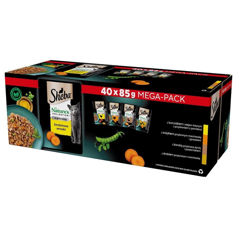 SHEBA Nature’s Collection Plicuri hrana umeda pisici 40x85 g cu pui ...