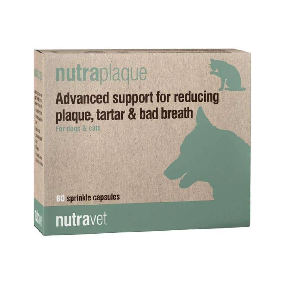 NUTRAVET Nutraplaque 120 capsule reducere placa bacteriena, tartru ...