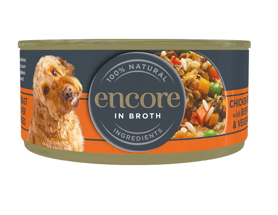 ENCORE Dog conserve pentru caini 12x156g pui cu ficat de vita si legume ...