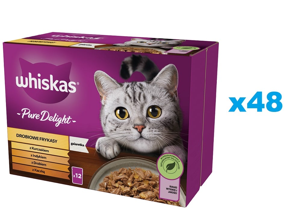 WHISKAS Adult hrana umeda pisici adulte 48x85g pui, curcan, pasare ...