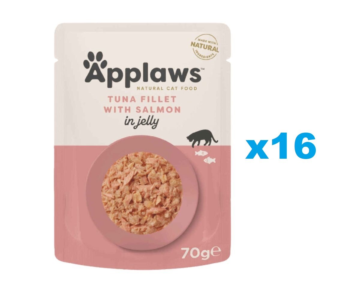 APPLAWS Cat Adult Pouch Tuna Fillet with Salmon in Jelly plicuri pentru ...