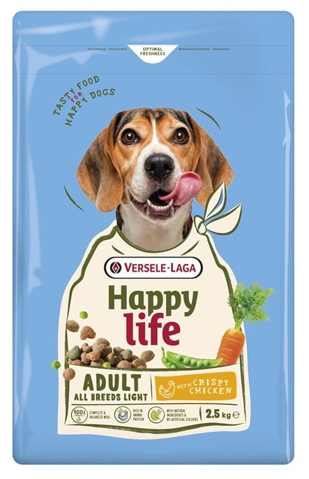 VERSELE-LAGA Happy Life Adult Light with Chicken 2,5kg hrană câini ...